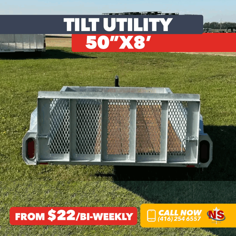 50″x8′ Utility Tilt Trailer With Ramp Gate Galvanized True North - NS ...